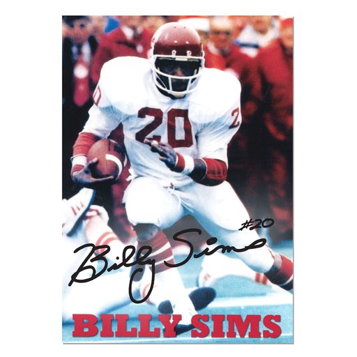 Billy Sims Autograph Picture OU – Billy Sims BBQ